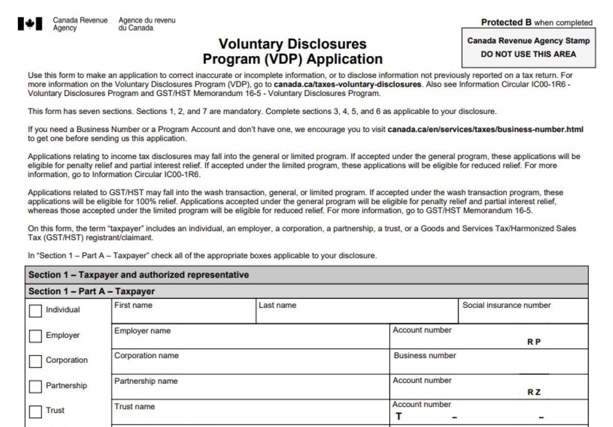TaxTips.ca - Voluntary Disclosures Program (VDP)